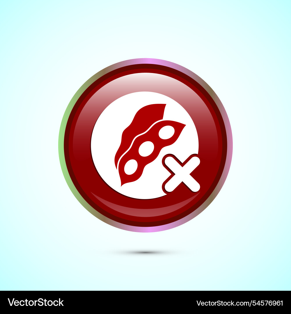 Soy or soya free icon design allergen – Royalty-Free Vector | VectorStock