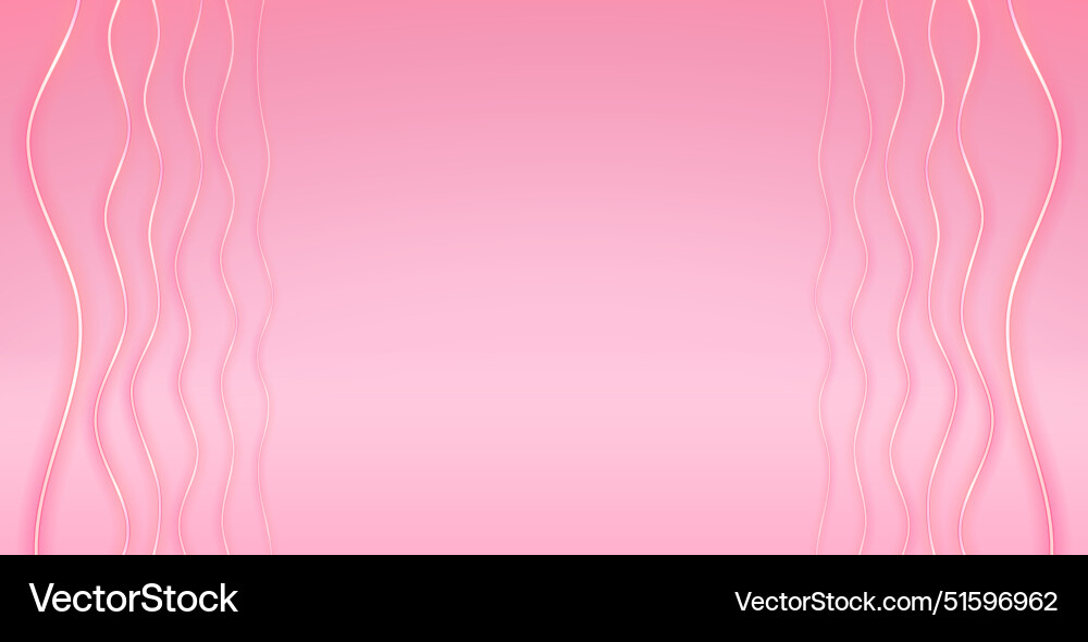 Abstract wavy light pink neon background Vector Image
