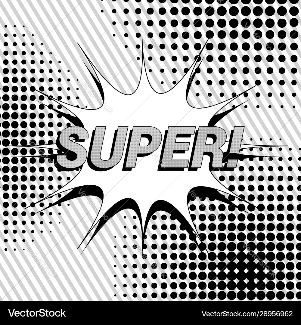 Comic super wording concept Royalty Free Vector Image