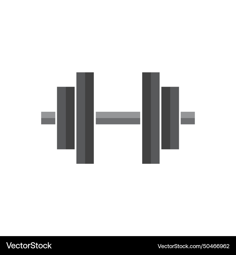 Dumbbell flat design Royalty Free Vector Image