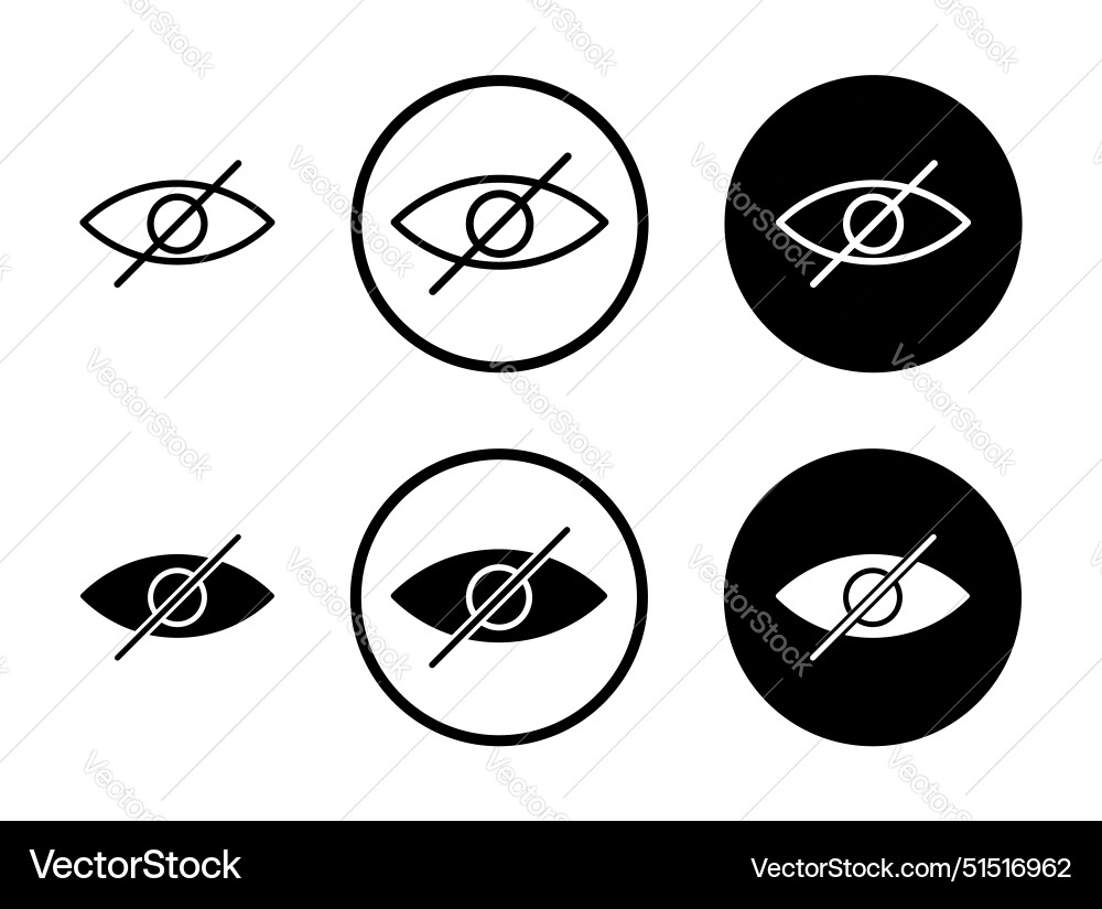 Eye crossed icon Royalty Free Vector Image - VectorStock