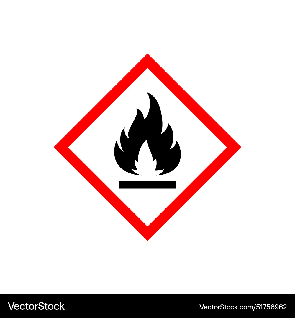 Ghs hazard pictogram or warning sign Royalty Free Vector