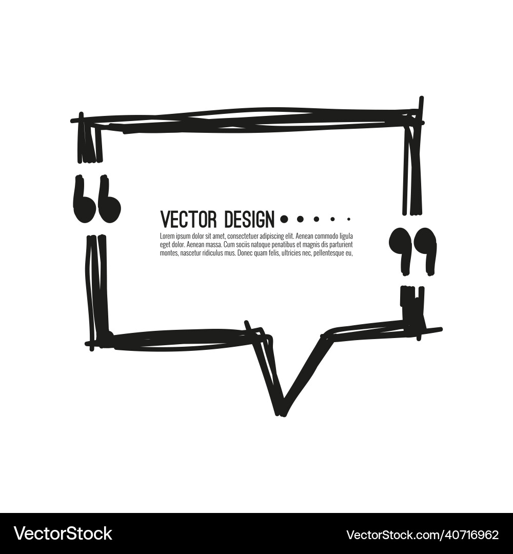 Quote frame with commas Royalty Free Vector Image