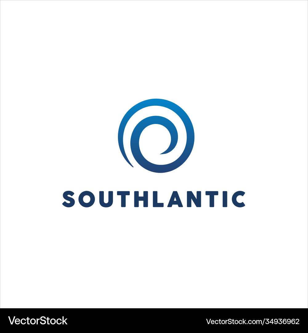 Swirl wave logo design inspiration Royalty Free Vector Image