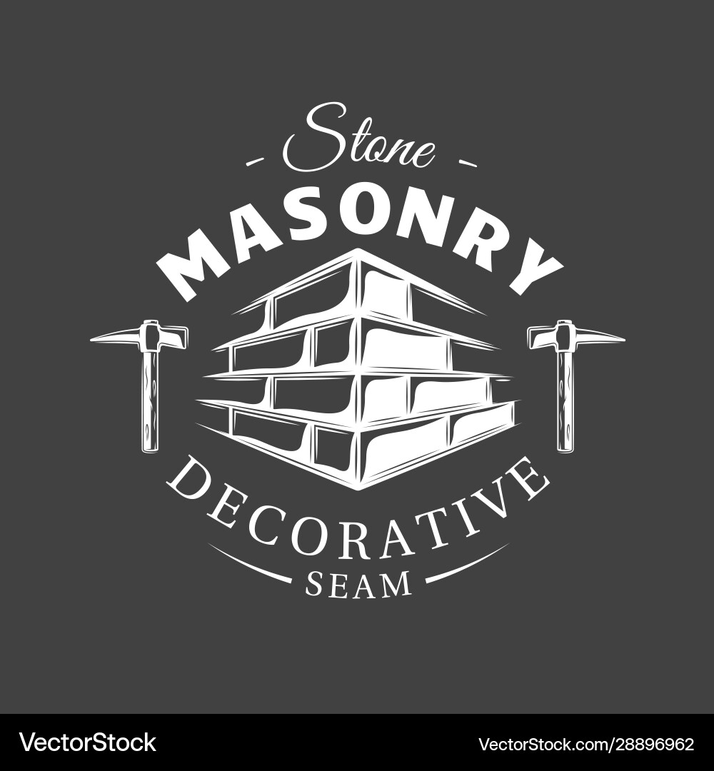 Vintage construction label Royalty Free Vector Image