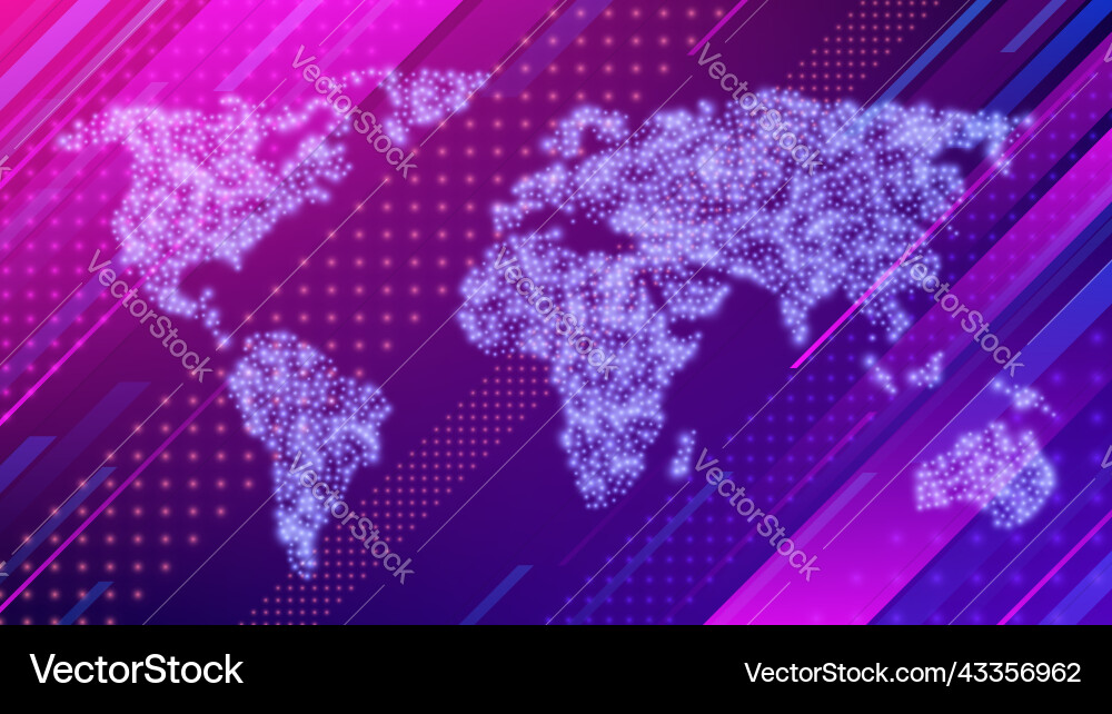 World map breaking news template design Royalty Free Vector