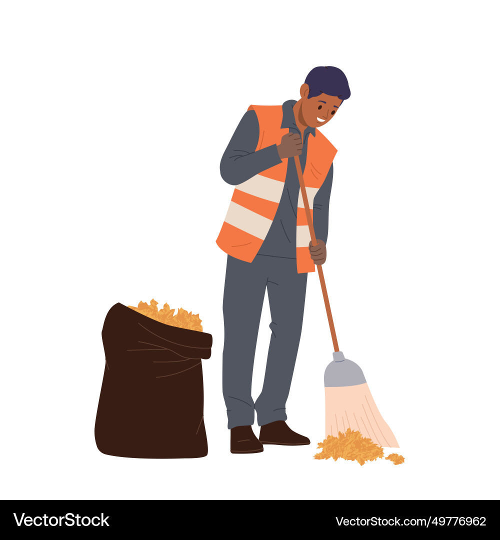 Yardman cartoon character wearing uniform using Vector Image