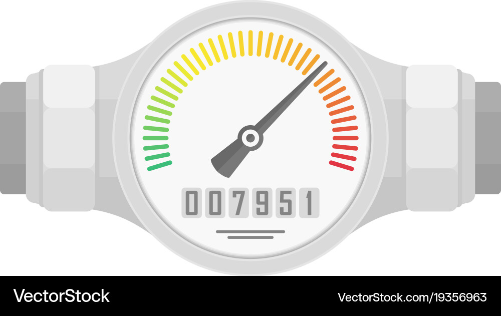 Analog water meter Royalty Free Vector Image - VectorStock