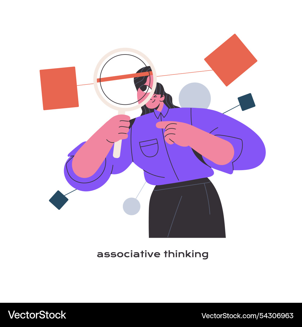 Associative thinking type of mbti analytical Vector Image