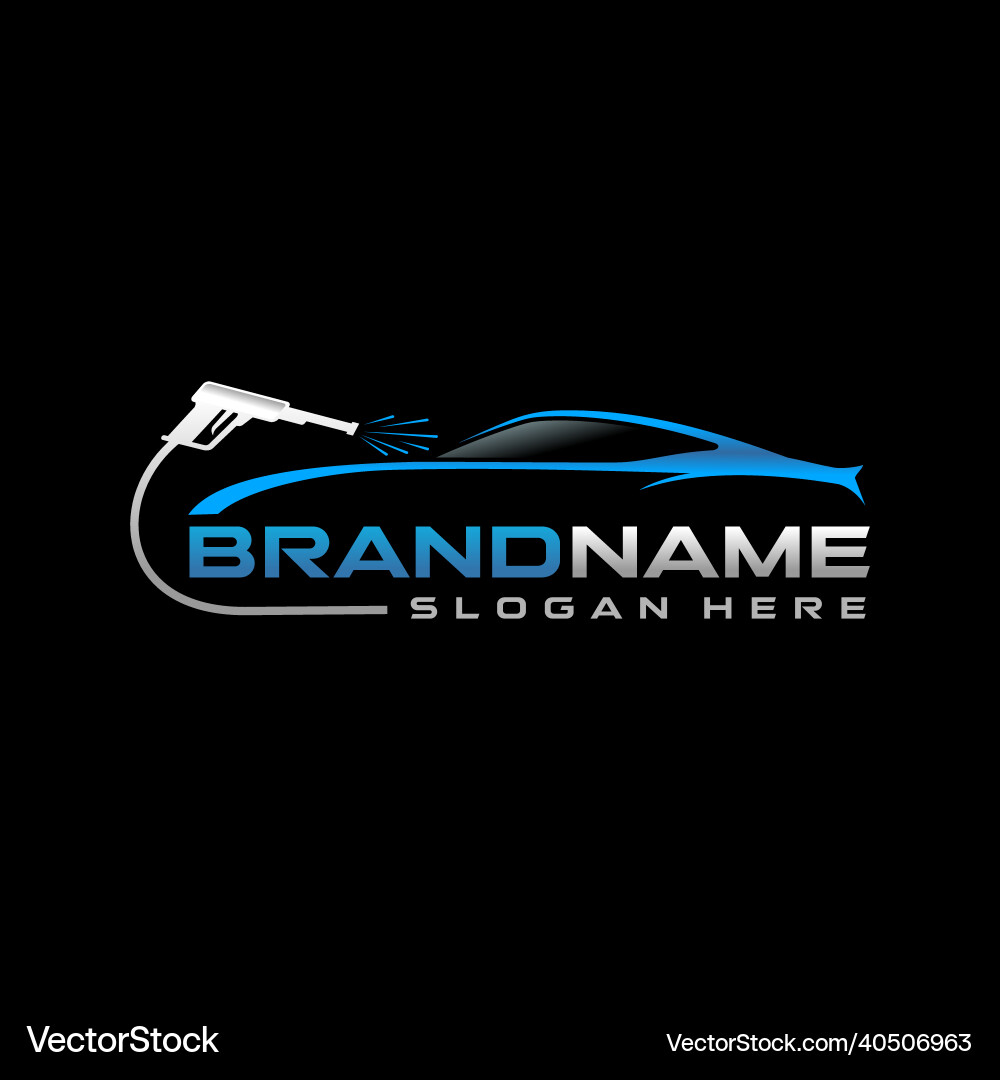 Auto detailing logo template Royalty Free Vector Image