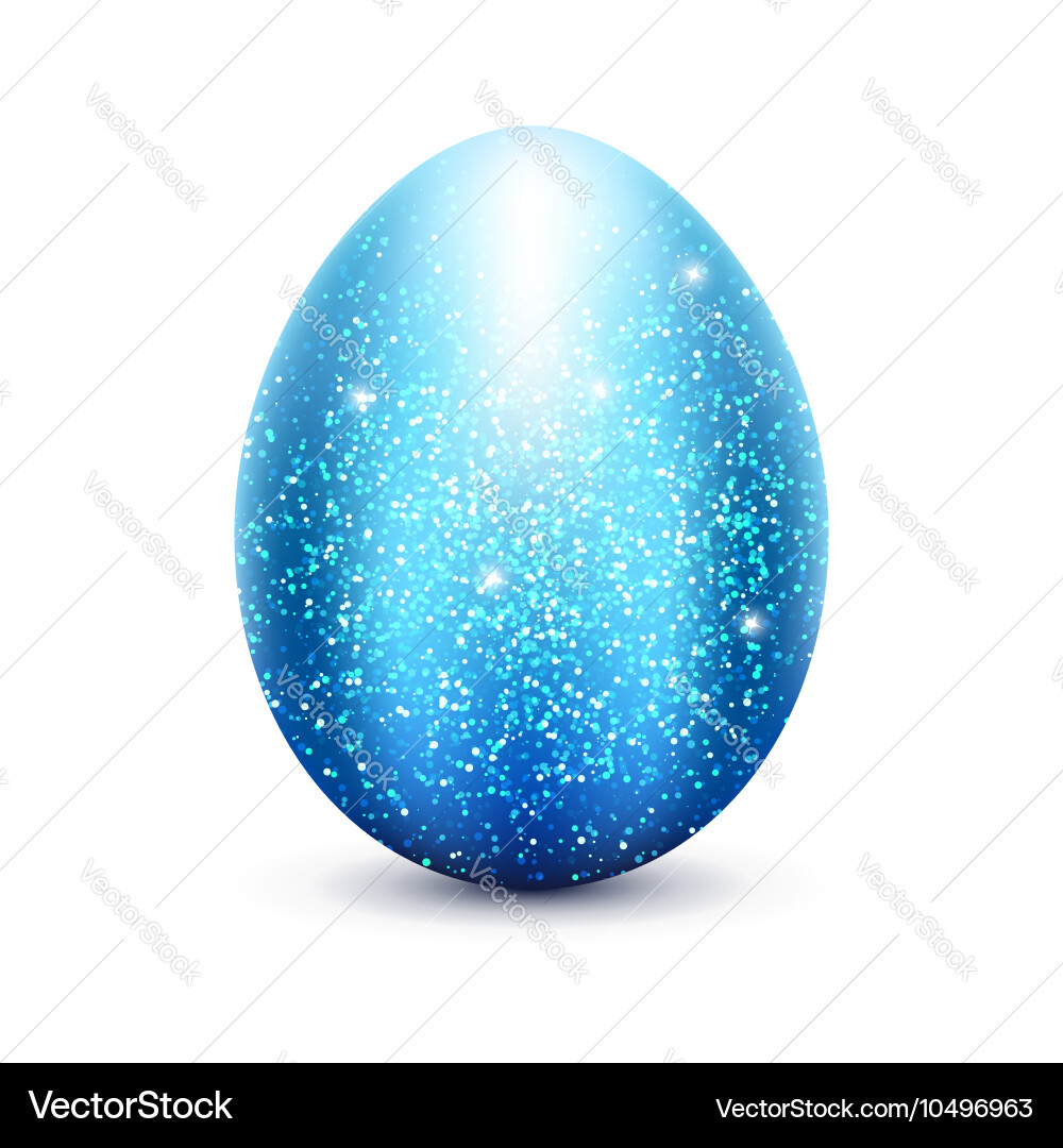 Blue glitter egg Royalty Free Vector Image - VectorStock