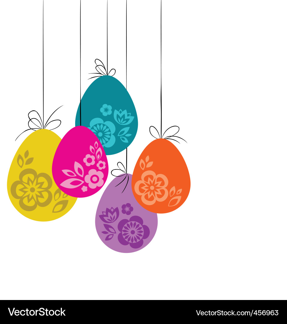 Floral easter egg Royalty Free Vector Image - VectorStock