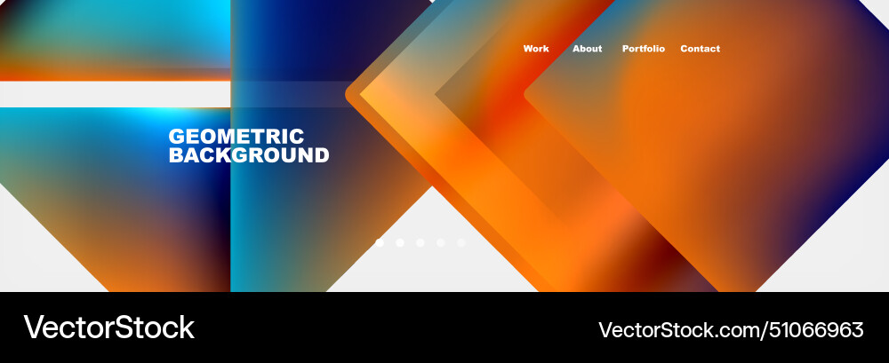 Geometric pattern with orange and electric blue Vector Image