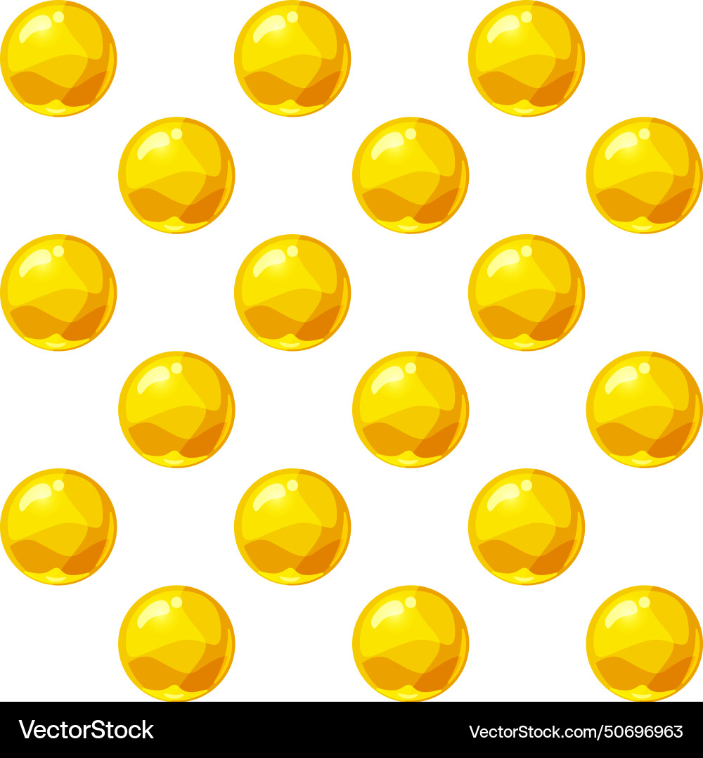 Gold colorful balls seamless pattern Royalty Free Vector