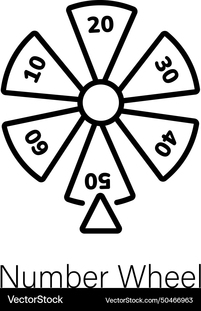 Number wheel Royalty Free Vector Image - VectorStock