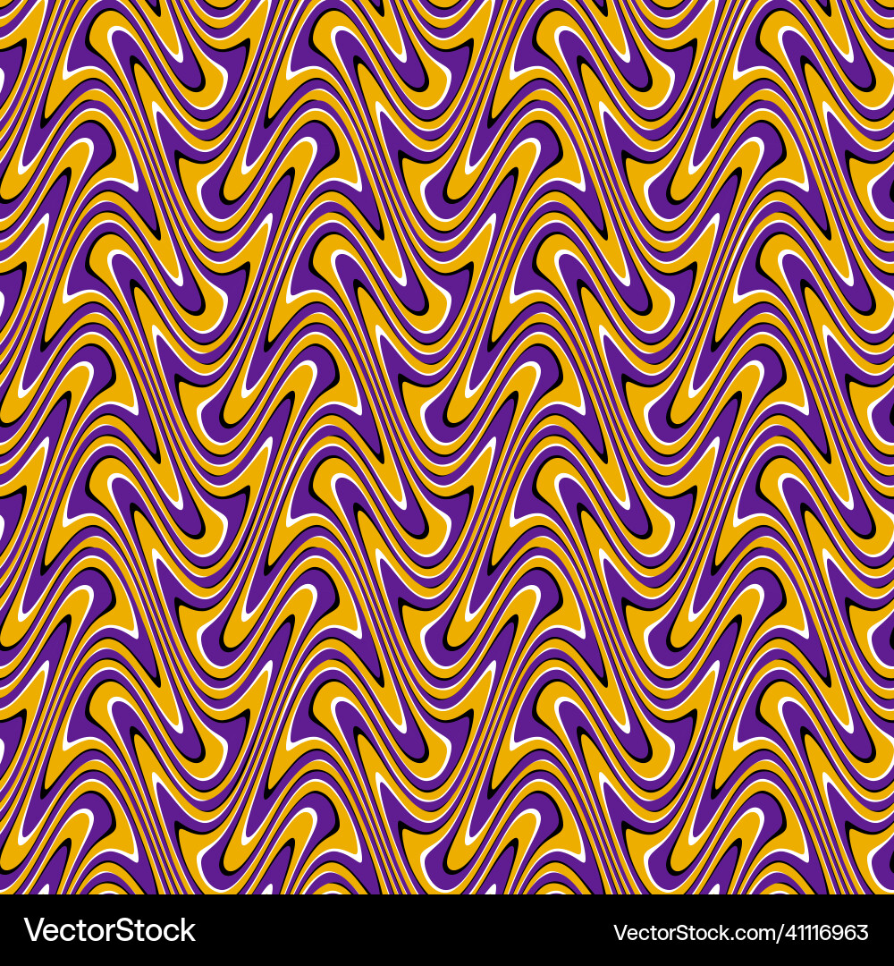 Optical illusion vibrant seamless pattern moving Vector Image