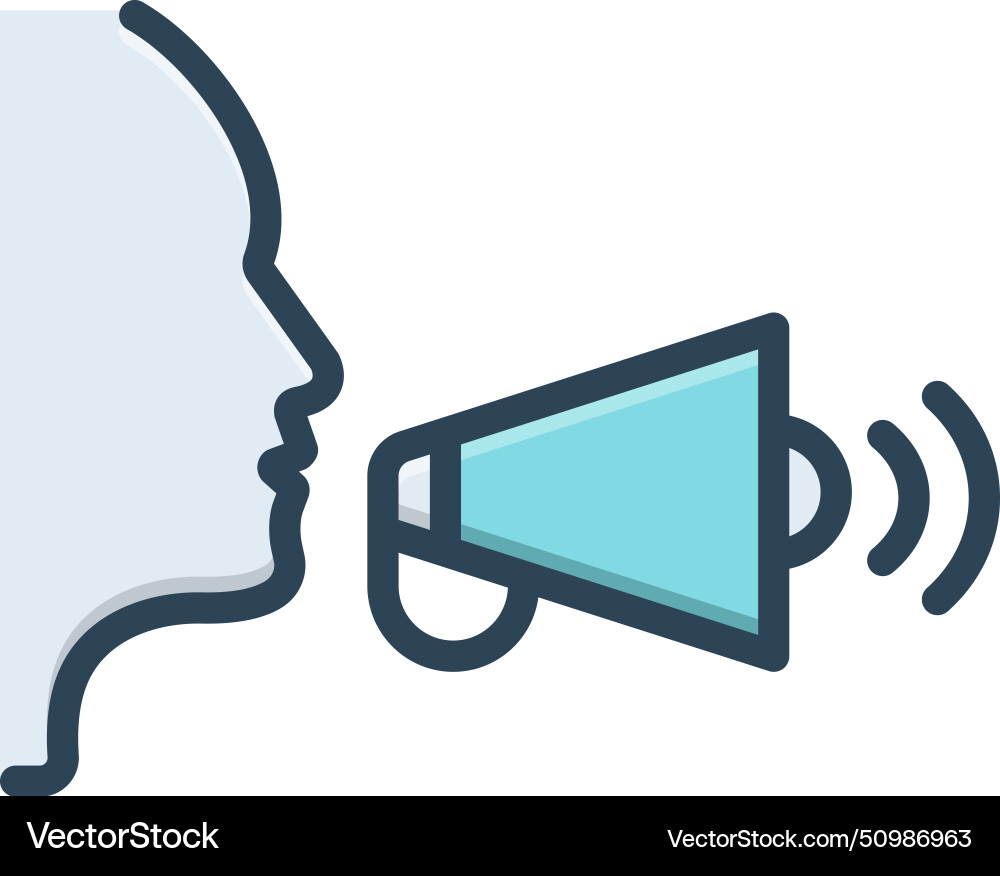 Speaking Royalty Free Vector Image - VectorStock