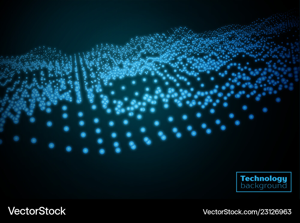 Technology particles background Royalty Free Vector Image