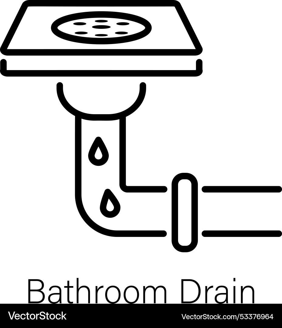 Bathroom drain Royalty Free Vector Image - VectorStock