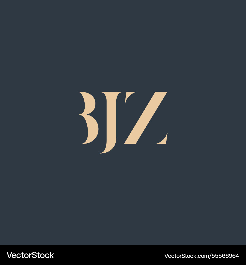 Bjz abstract letter logo Royalty Free Vector Image