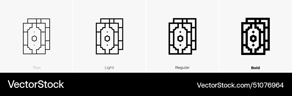 Collectible icon thin light regular and bold Vector Image