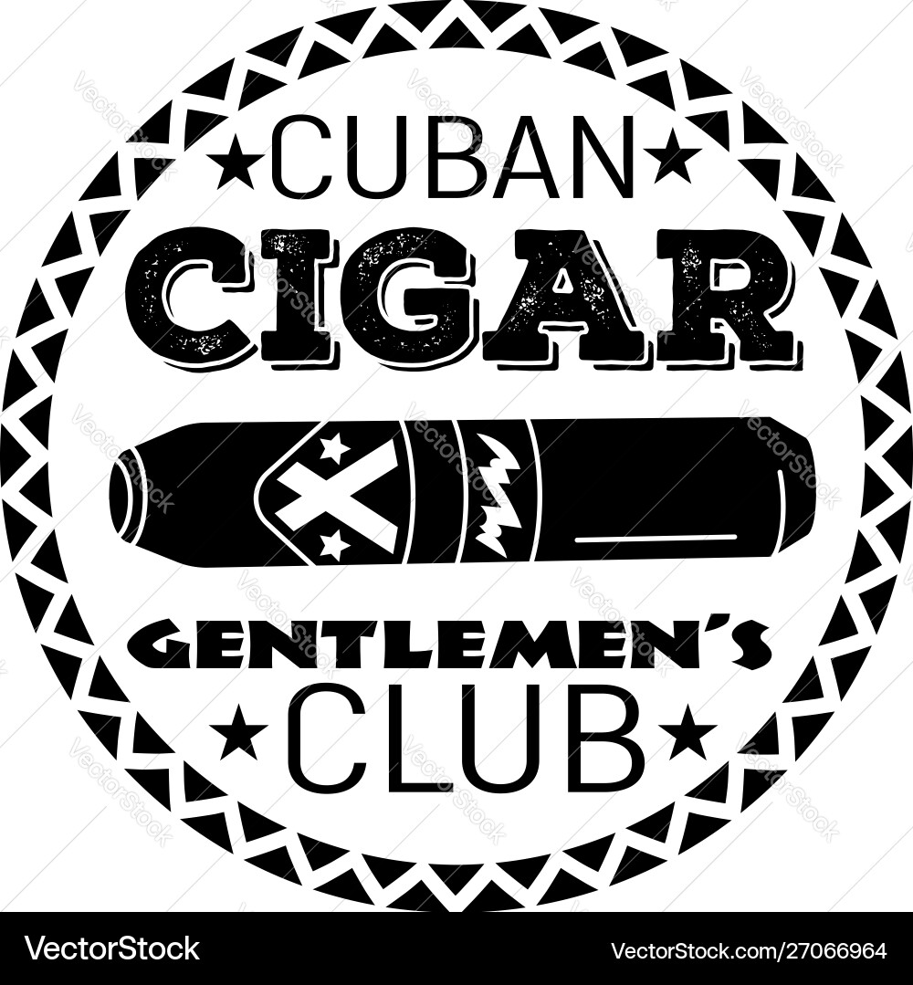 Cuban cigar club logo simple style Royalty Free Vector Image