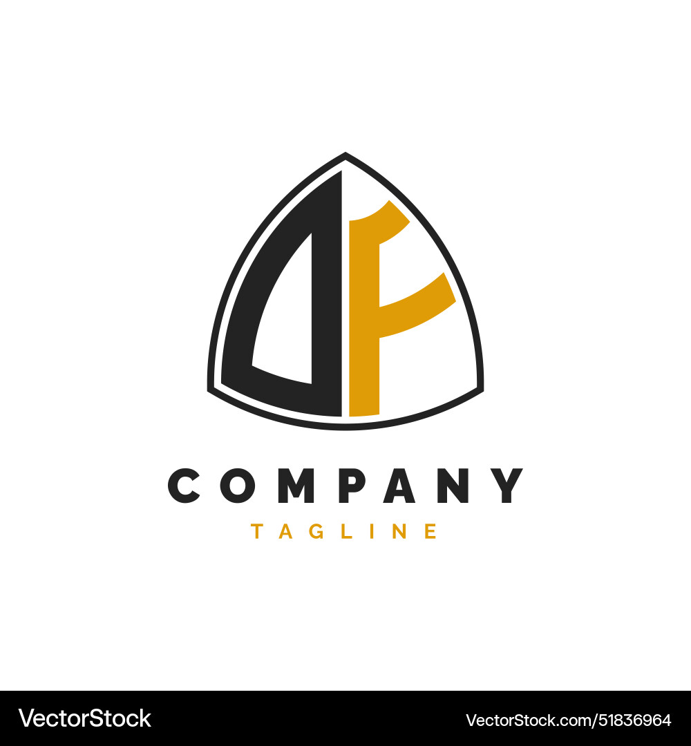 Initial letter df logo design alphabet Royalty Free Vector