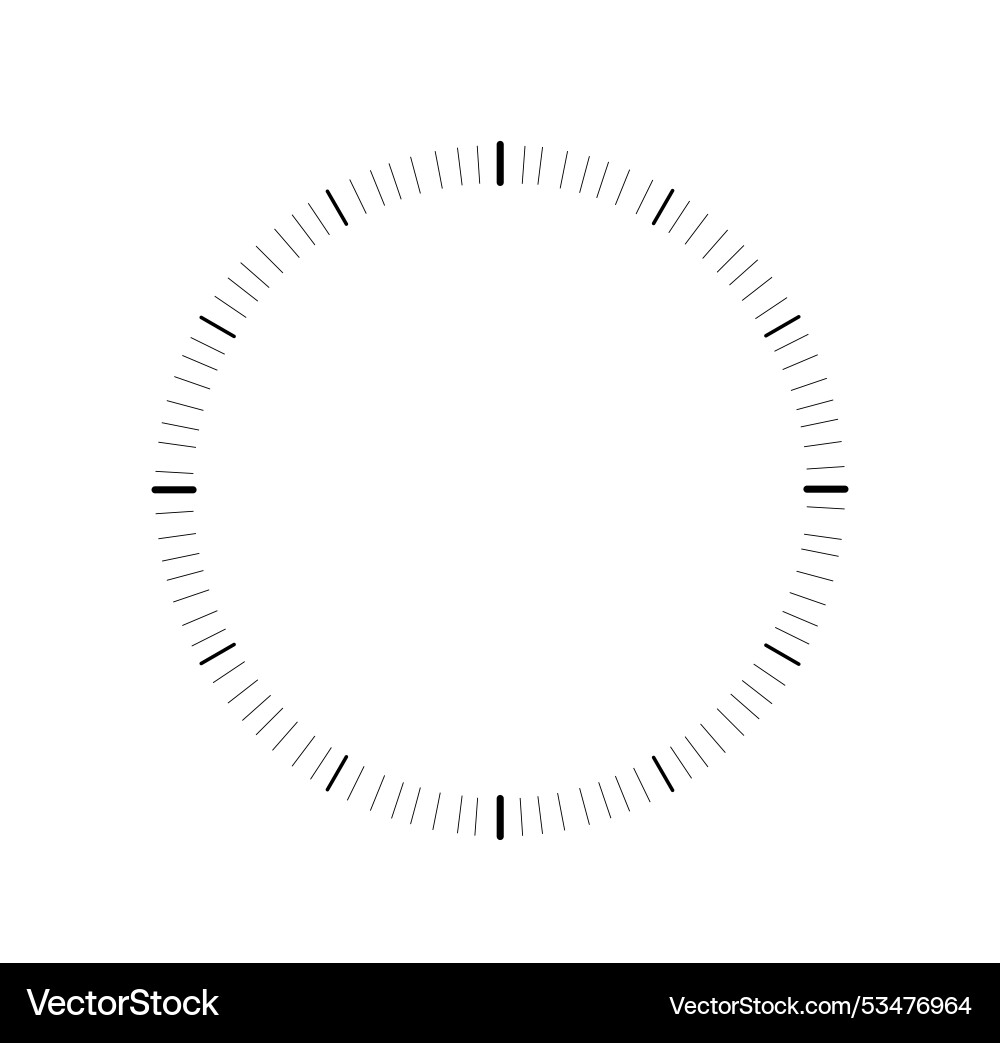 Mechanical clock template watch and timepiece Vector Image