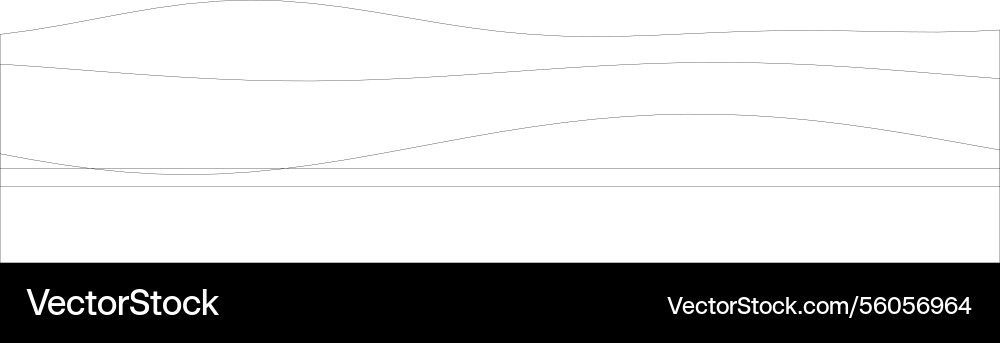 Minimalist abstract line art with flowing wave Vector Image