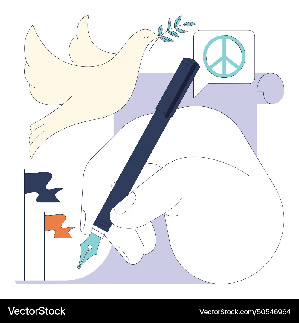 Political action peaceful conflict resolution Vector Image