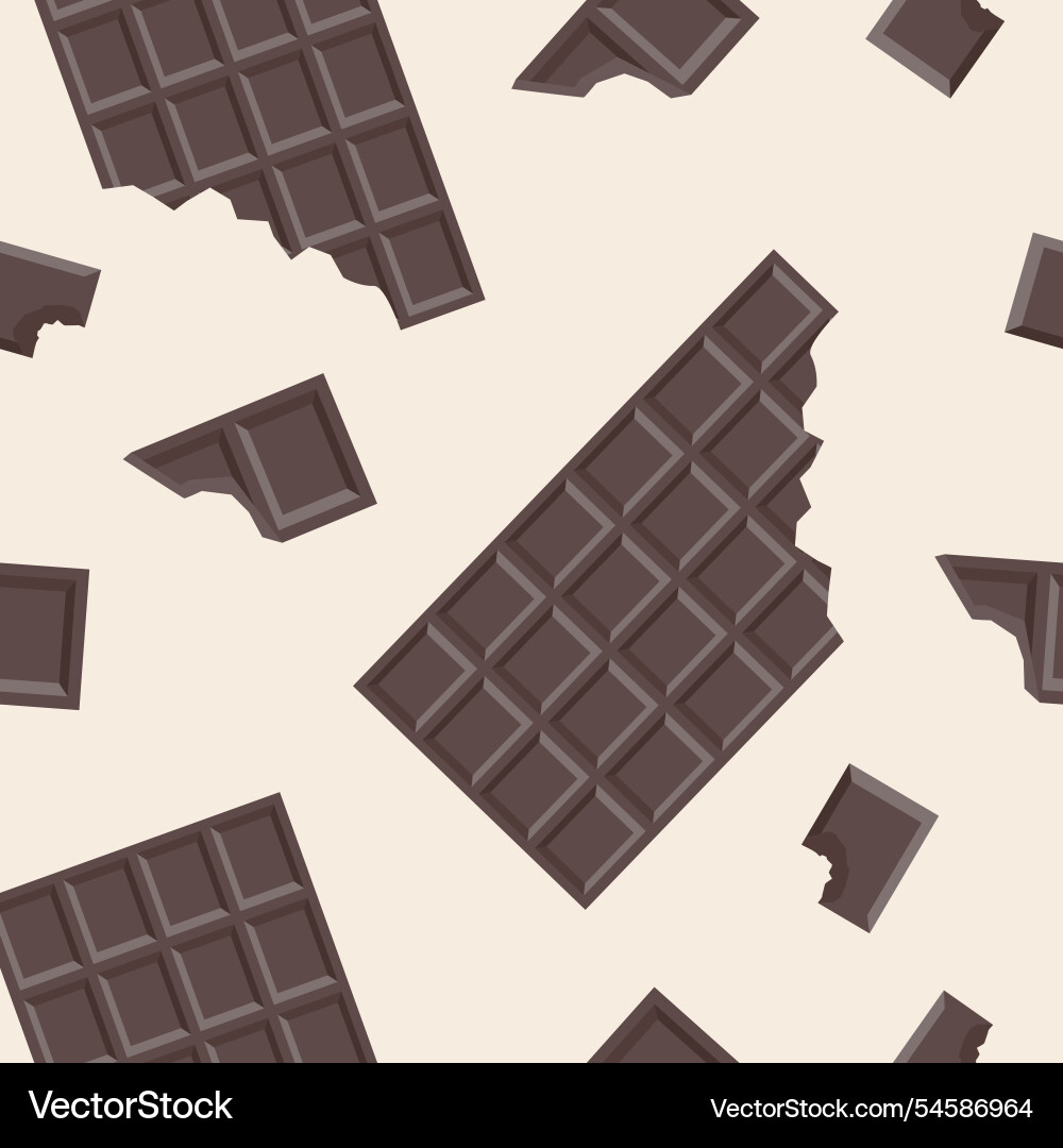 Seamless pattern with chocolate bars Royalty Free Vector