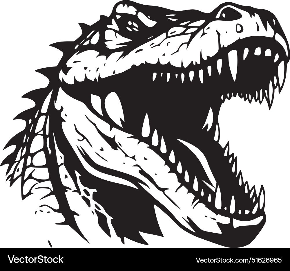 Alligator - minimalist and simple silhouette Vector Image