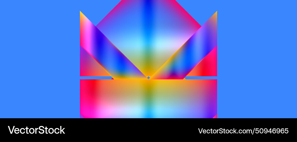 Colorful metallic geometric shapes Royalty Free Vector Image