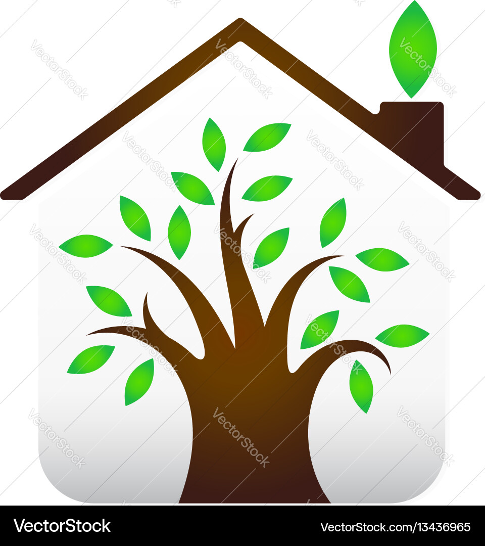 Eco house design Royalty Free Vector Image - VectorStock