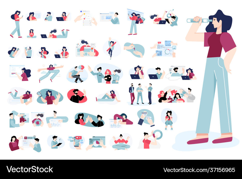 Flat design people Royalty Free Vector Image - VectorStock