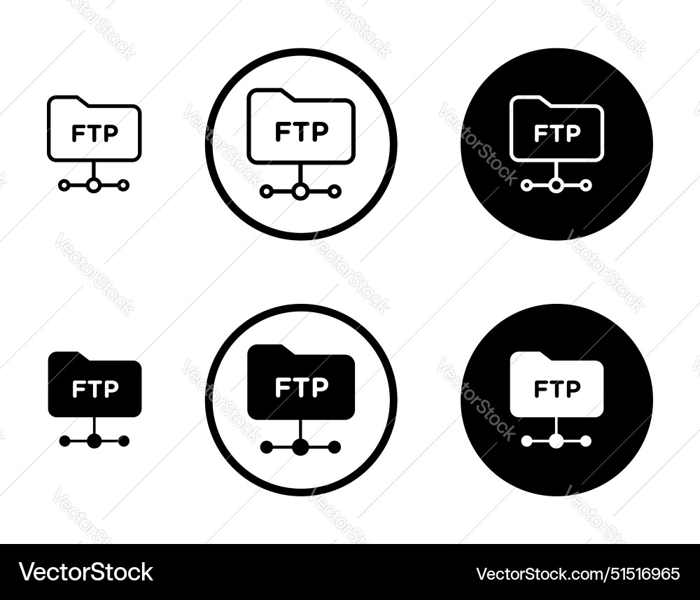 Ftp icon Royalty Free Vector Image - VectorStock