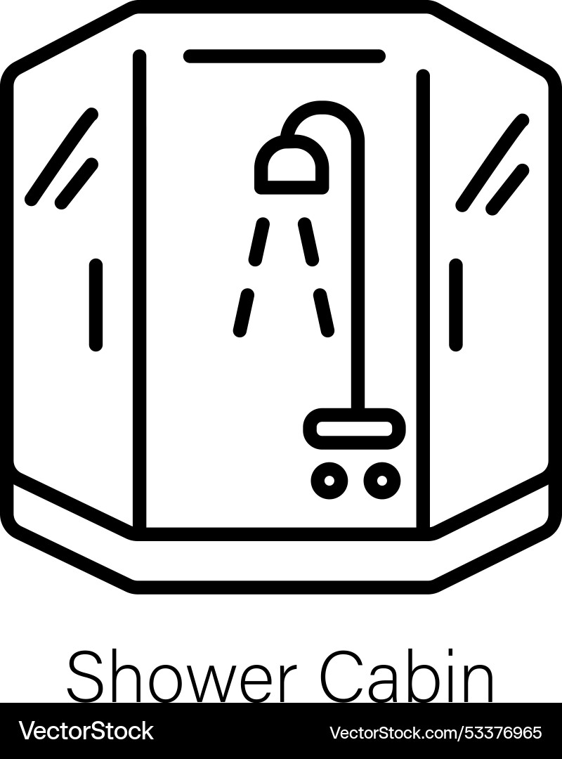 Shower cabin Royalty Free Vector Image - VectorStock