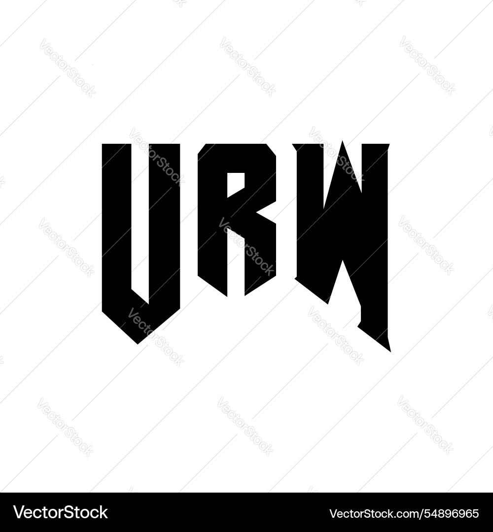 Urw letter logo design for technology company Vector Image