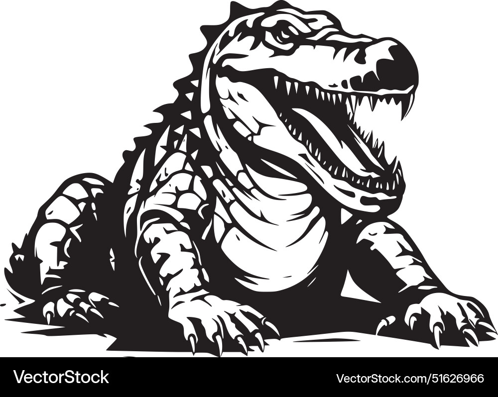 Alligator - minimalist and flat logo Royalty Free Vector