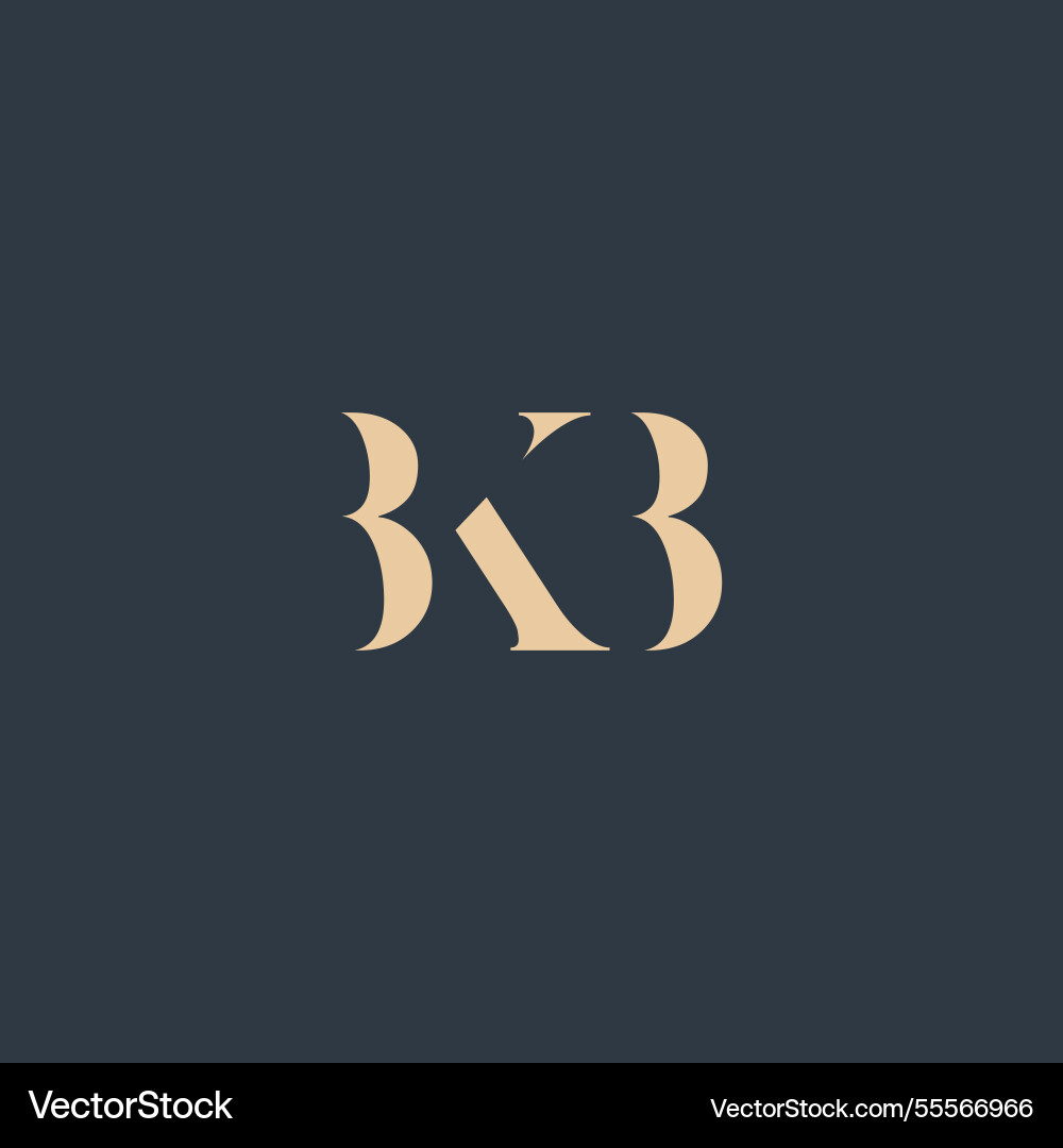Bkb abstract letter logo Royalty Free Vector Image