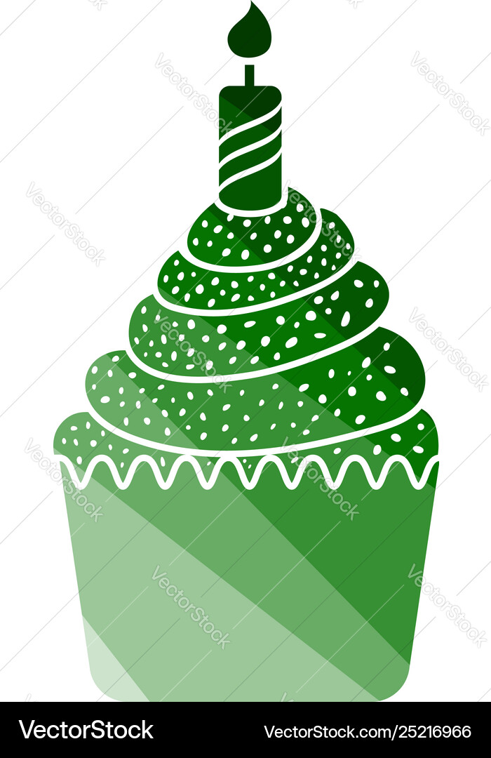 First birthday cake icon Royalty Free Vector Image