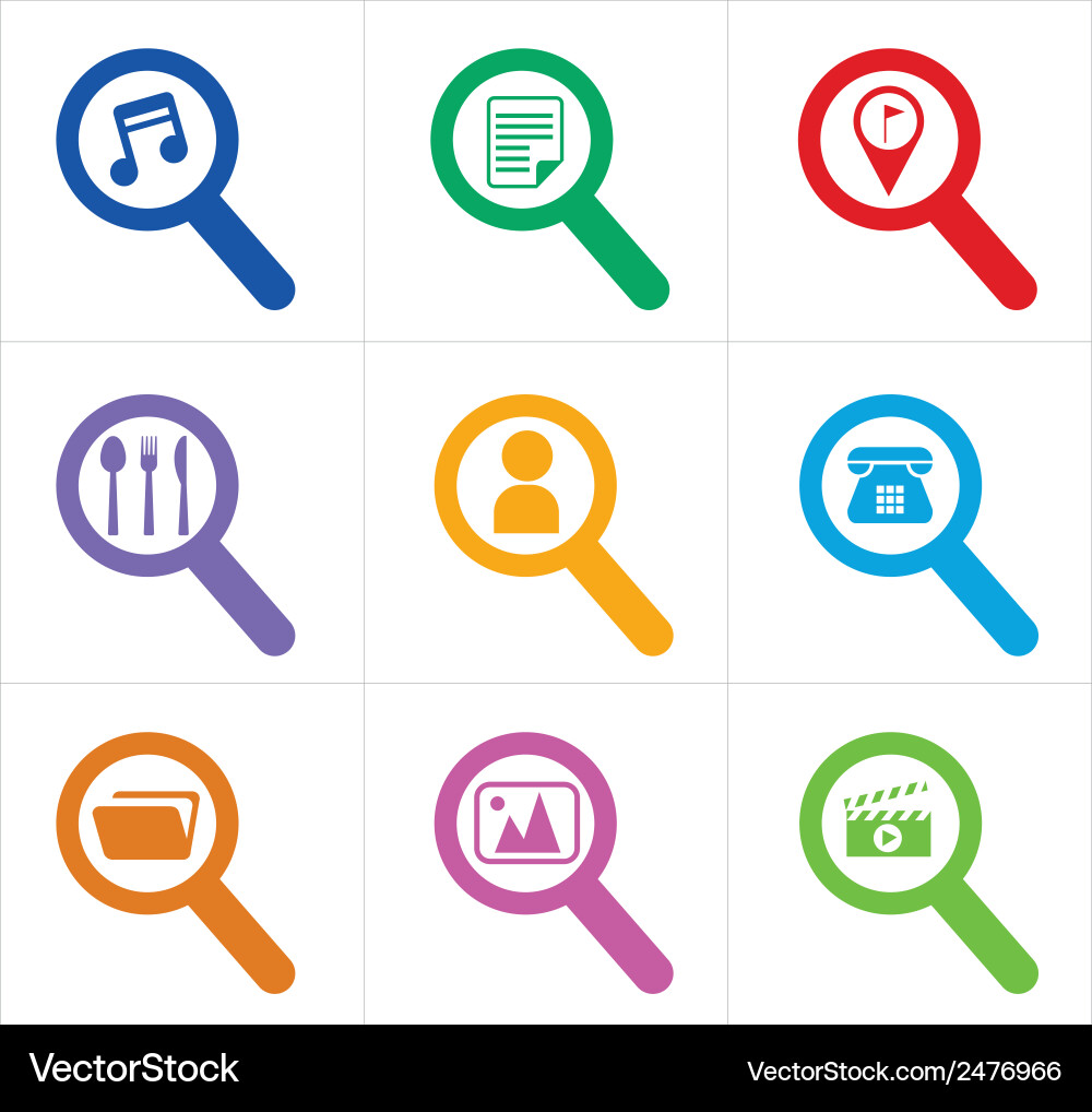 Icon search Royalty Free Vector Image - VectorStock