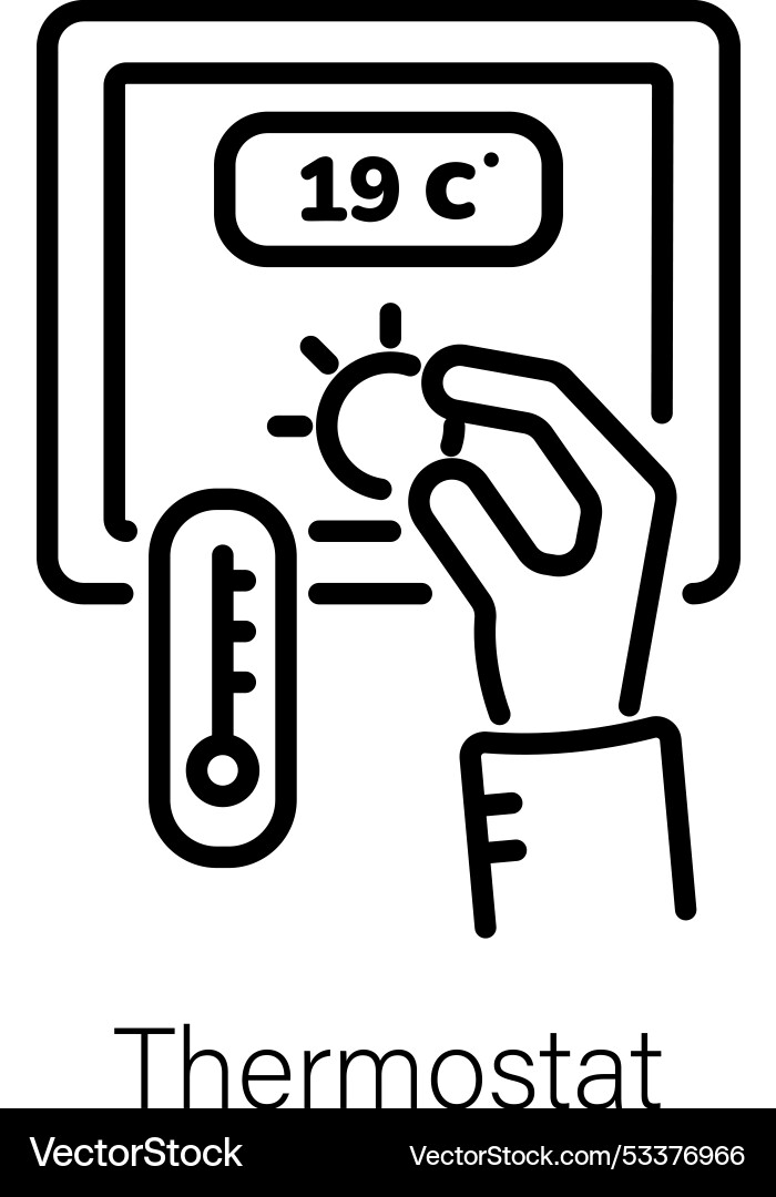Thermostat Royalty Free Vector Image - VectorStock