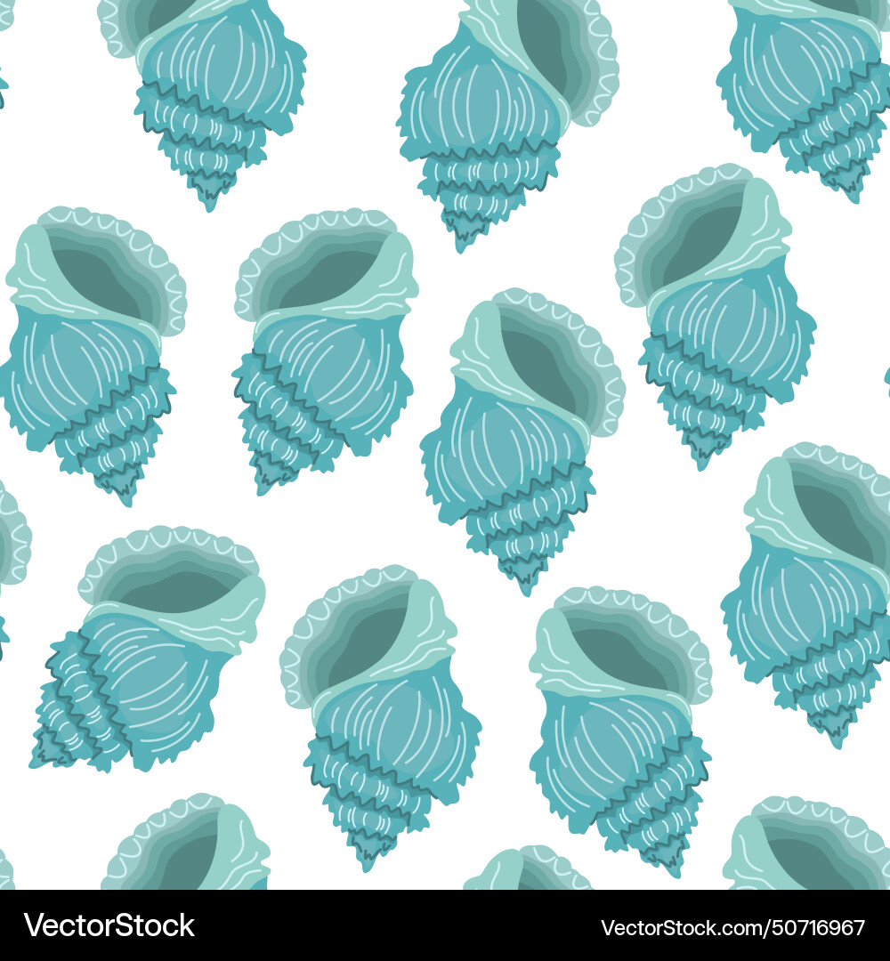 1638 shells pattern Royalty Free Vector Image - VectorStock