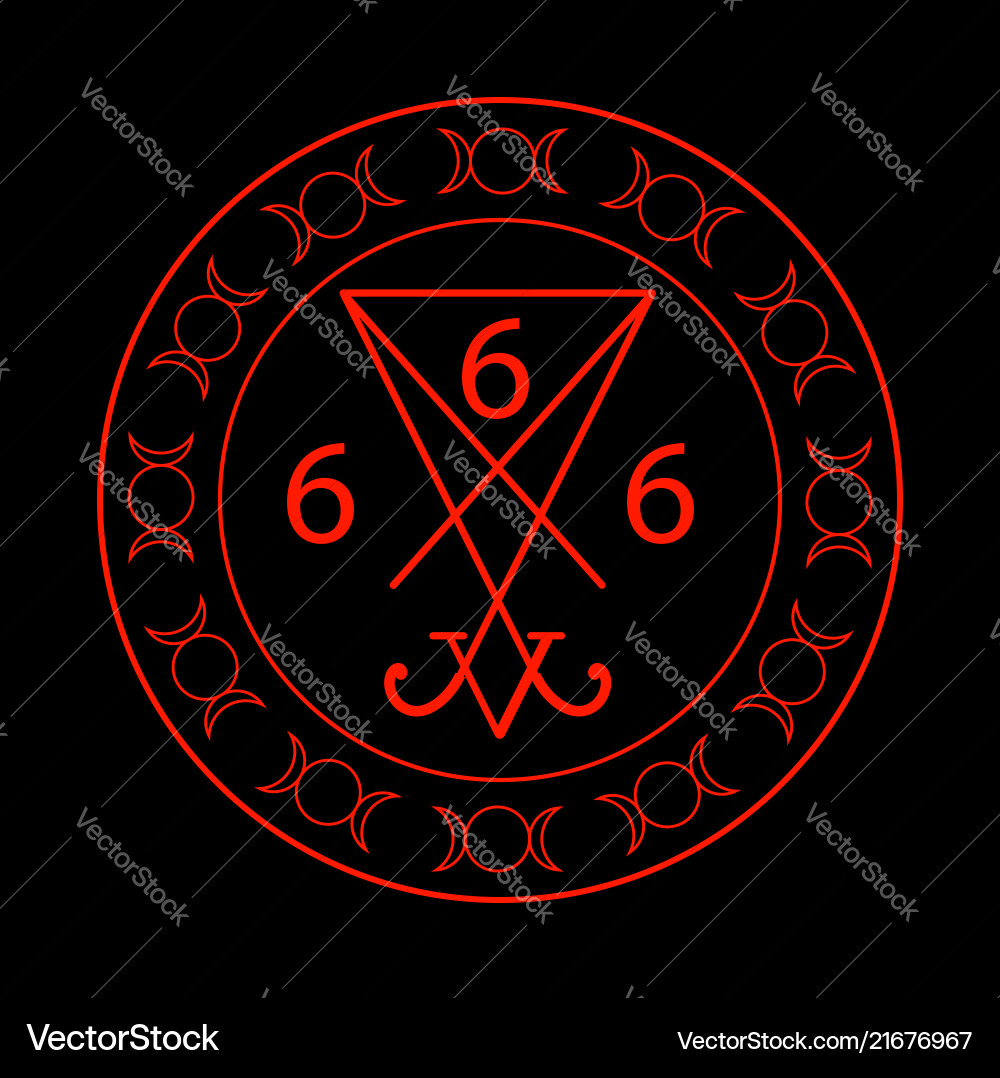 666 - Satanic Sigil Royalty Free Vector Image - VectorStock
