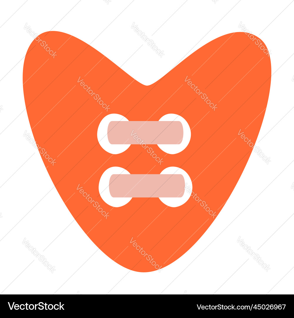 Heart shaped button Royalty Free Vector Image - VectorStock