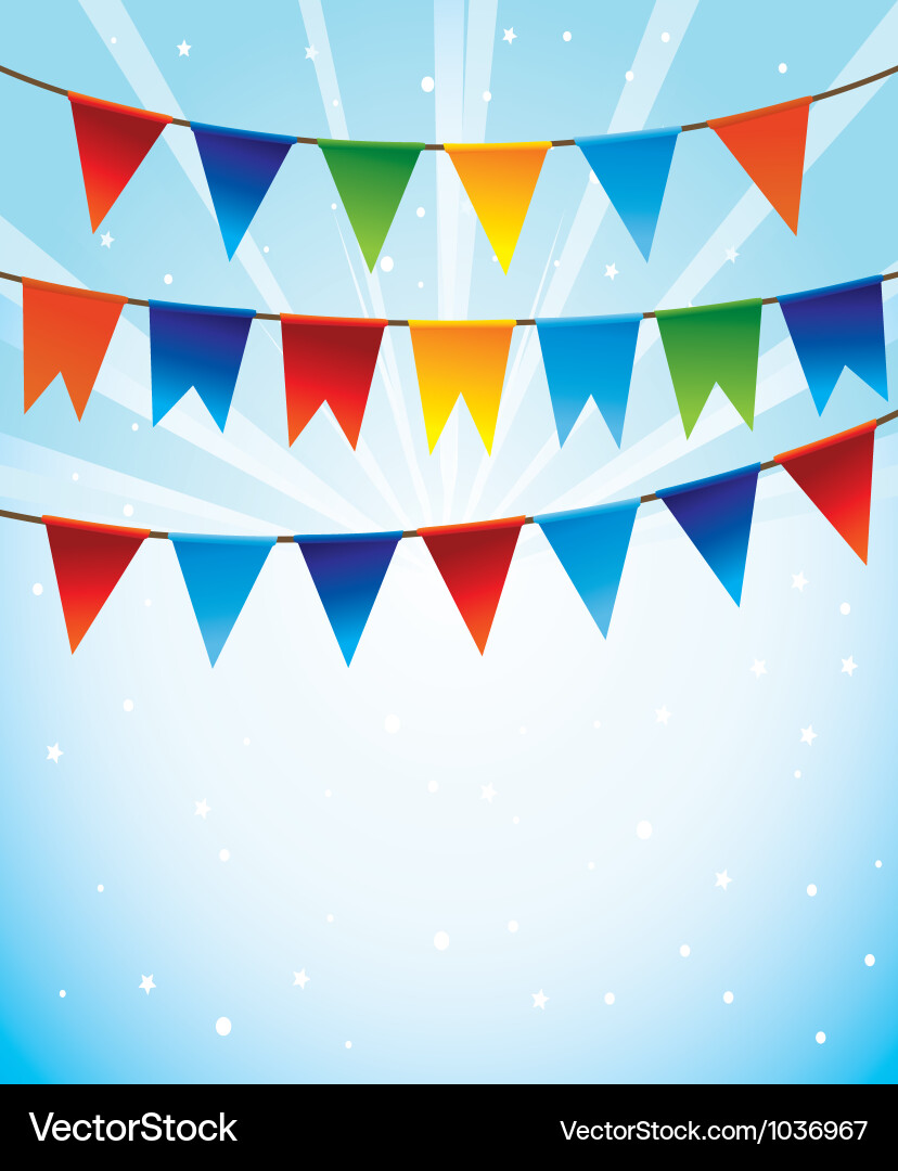 Holiday background with bright flags Royalty Free Vector
