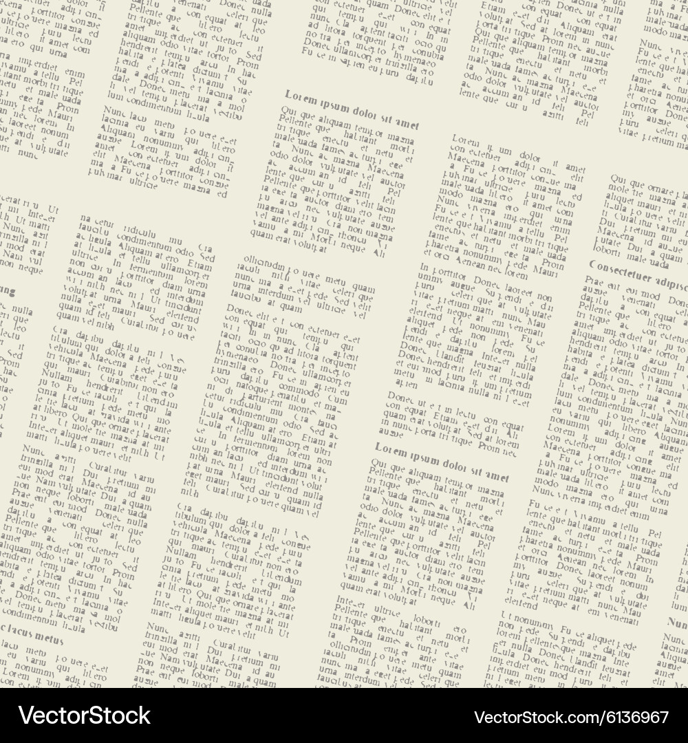 Newspaper pattern Royalty Free Vector Image - VectorStock