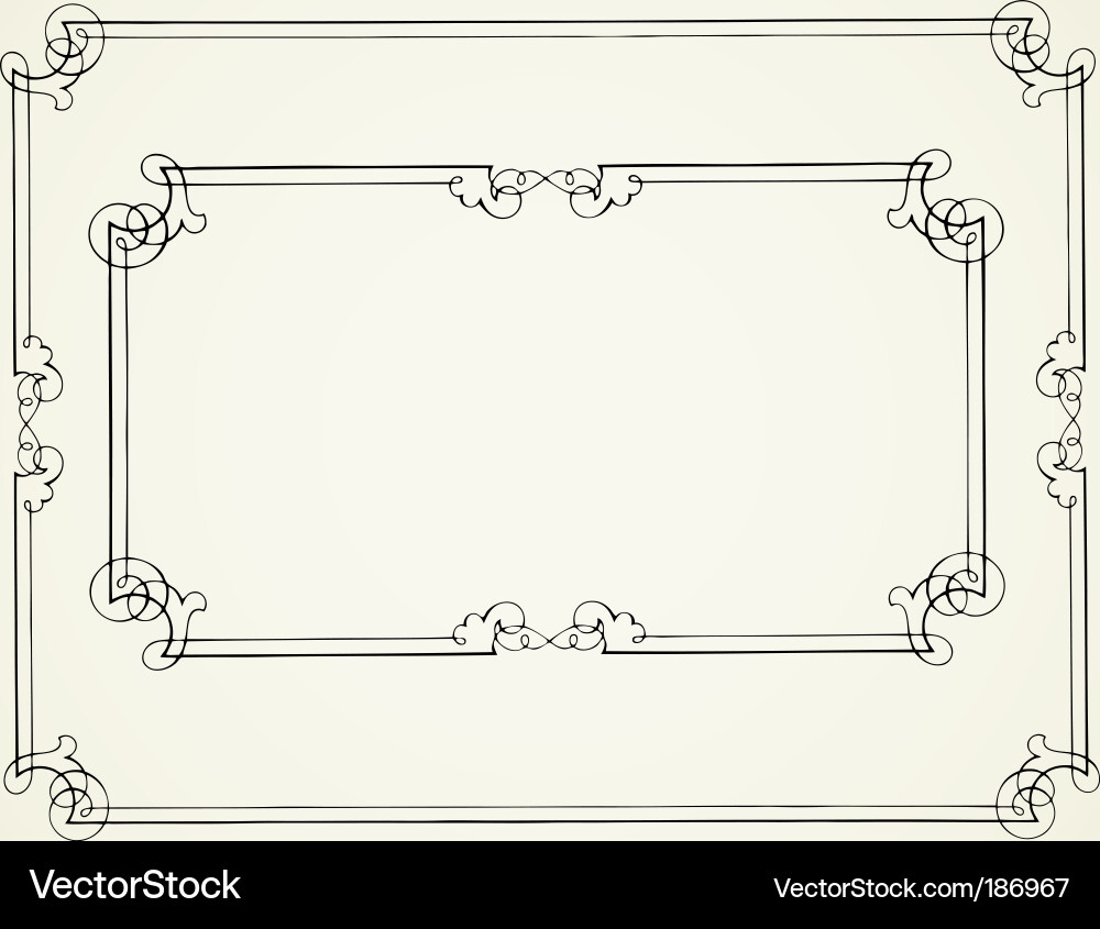 Ornate borders Royalty Free Vector Image - VectorStock