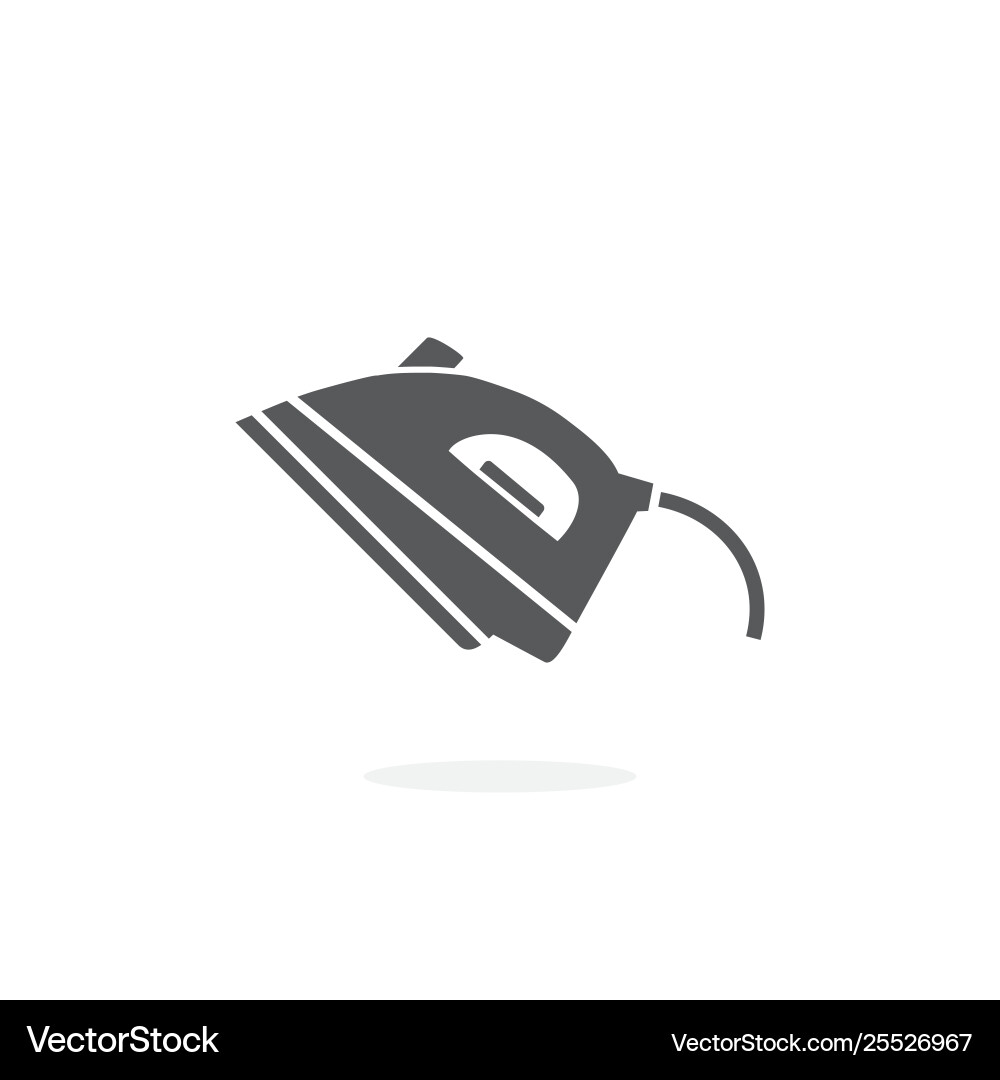Steam iron icon on white background Royalty Free Vector